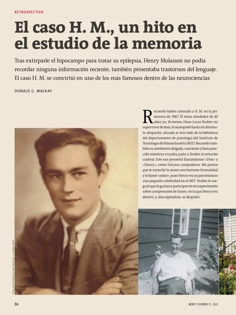 El caso de H.M (Henry Molaison): una vida sin recuerdos
